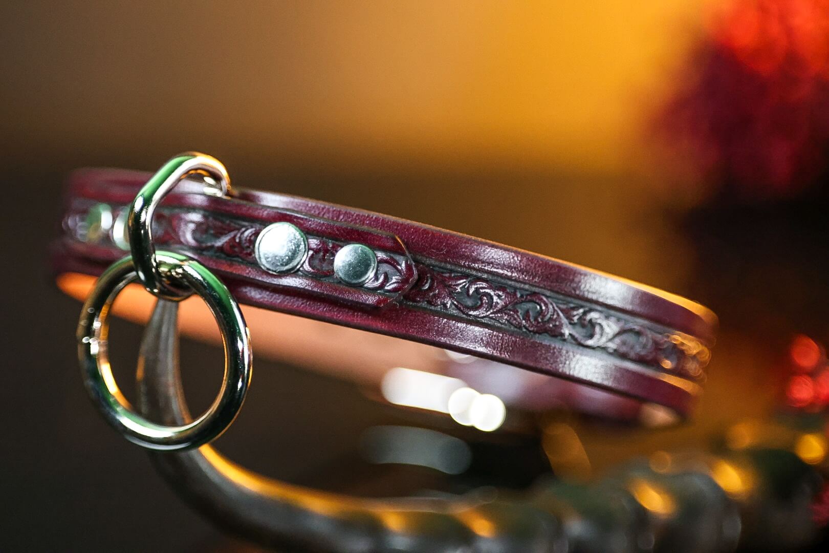 Leather BDSM Training Collar-Filigree – Devilish Devices